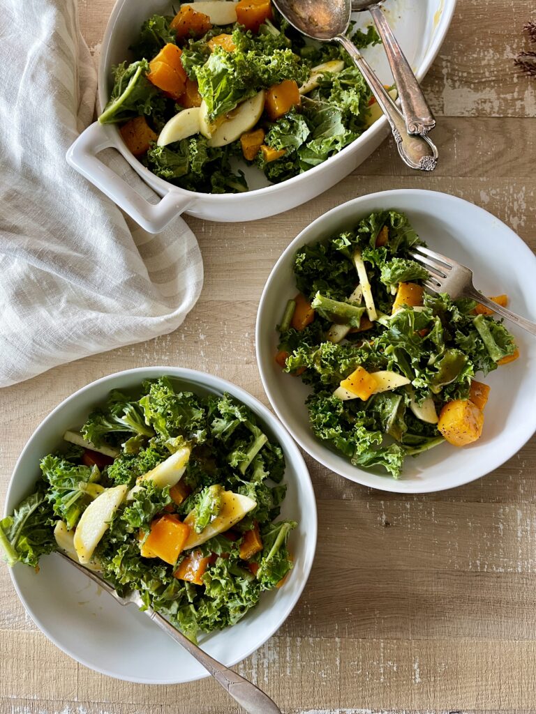 GF Kale Salad with Apple Cider Dressing - Gluten Free From Home