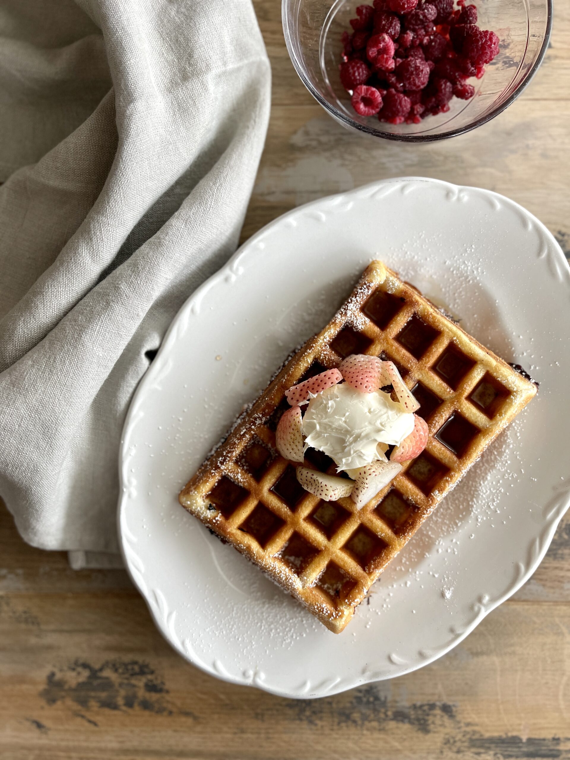 Lemon Raspberry Waffles with Ricotta - Gluten Free From Home